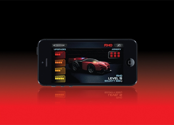 iPhone controlled battle-race cars merge video and slot-car style