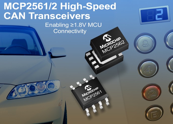 Microchip releases new family of high-speed CAN transceivers