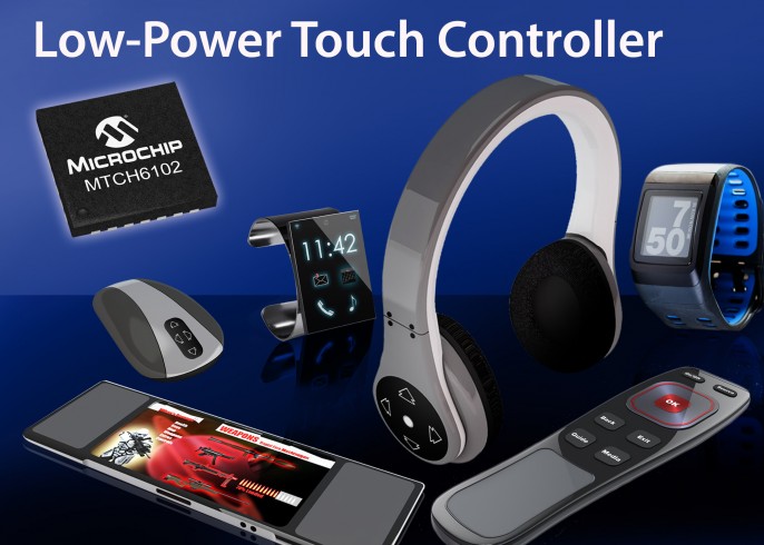 Microchip announces industry’s lowest power projected-capacitive touch controllers