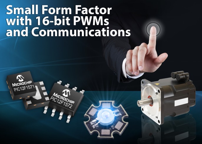 Microchip expands 8-bit PIC microcontroller portfolio with three high-resolution 16-bit PWMs