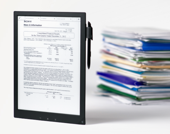 Sony blazes paperless trail with innovative new Digital Paper