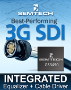 Semtech enables AJA Video Systems’ SDI products with the GS3490